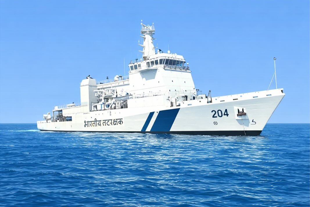 Indian Coast Guard inducts Pollution Control Vessel, ICGS Samudra ...